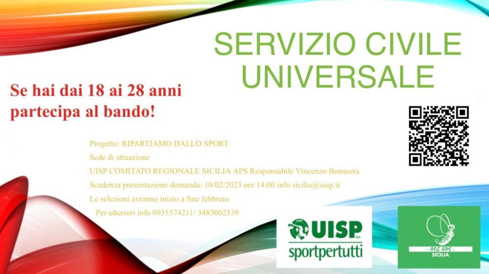 UISP - Sicilia - SERVIZIO CIVILE 2023 CON UISP SICILIA